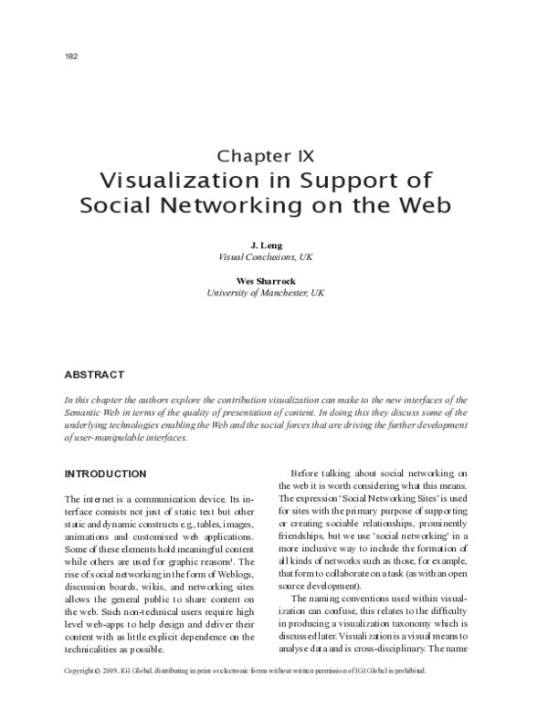 (PDF) Visualization in Support of Social Networking on the Web