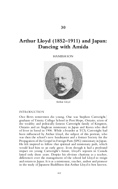 (PDF) Arthur Lloyd (1852–1911) And Japan: Dancing With Amida