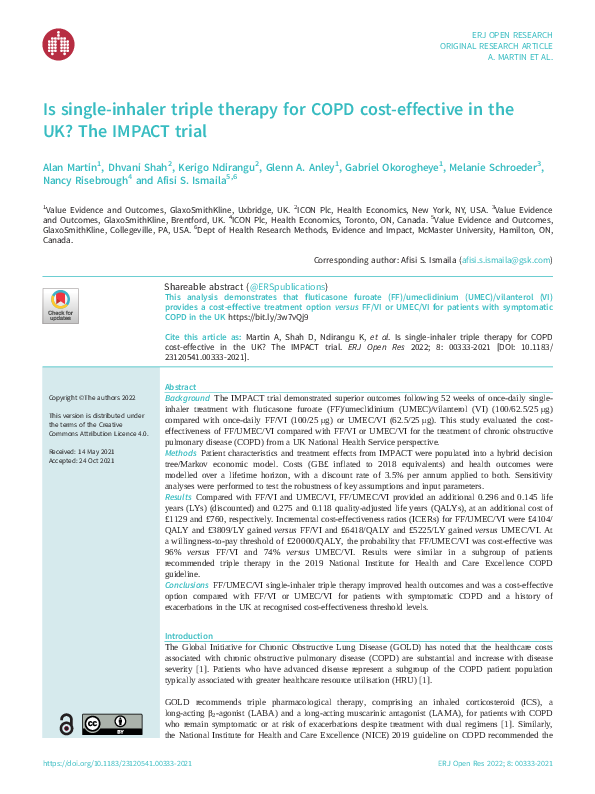 (PDF) Is single-inhaler triple therapy for COPD cost-effective in the ...