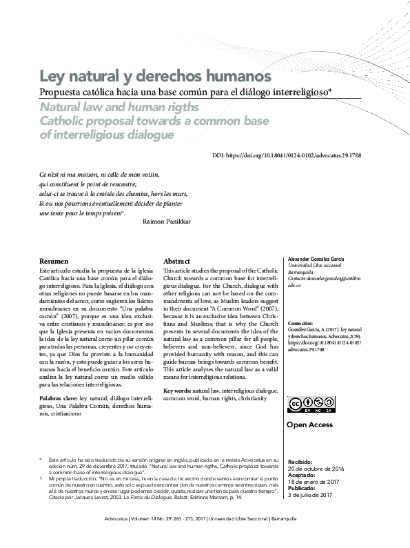 (PDF) Ley natural y derechos humanos