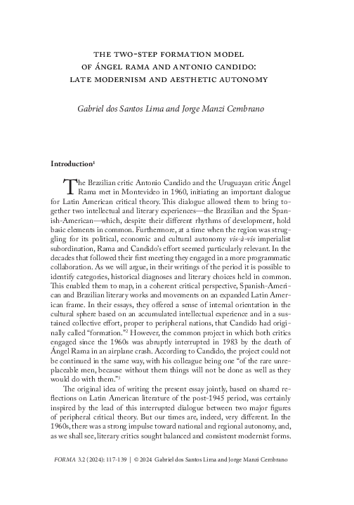 (PDF) The Two-Step Formation Model of Ángel Rama and Antonio Candido ...