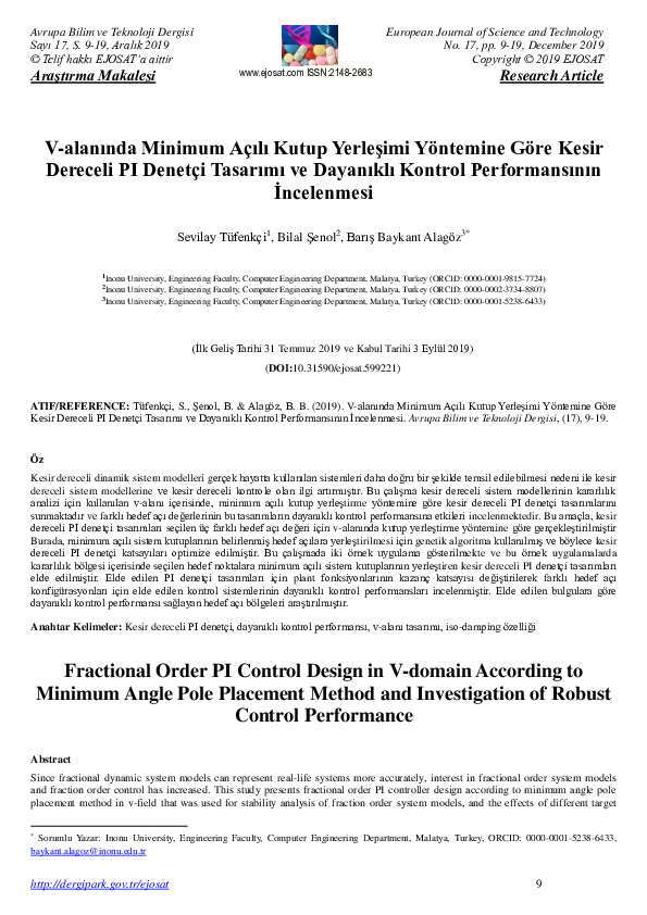(PDF) Frequency domain design of fractional order PI controllers for ...