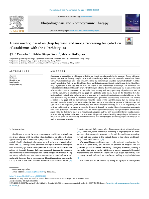 (PDF) A new method based on deep learning and image processing for ...