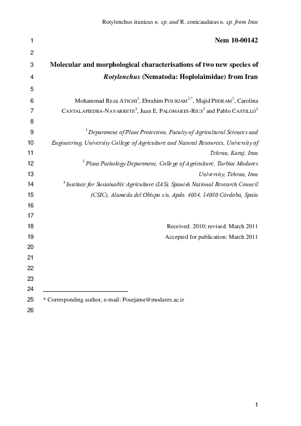 Pdf Molecular And Morphological Characterisations Of Two New Species