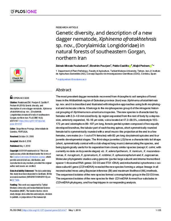 (PDF) Genetic diversity, and description of a new dagger nematode ...
