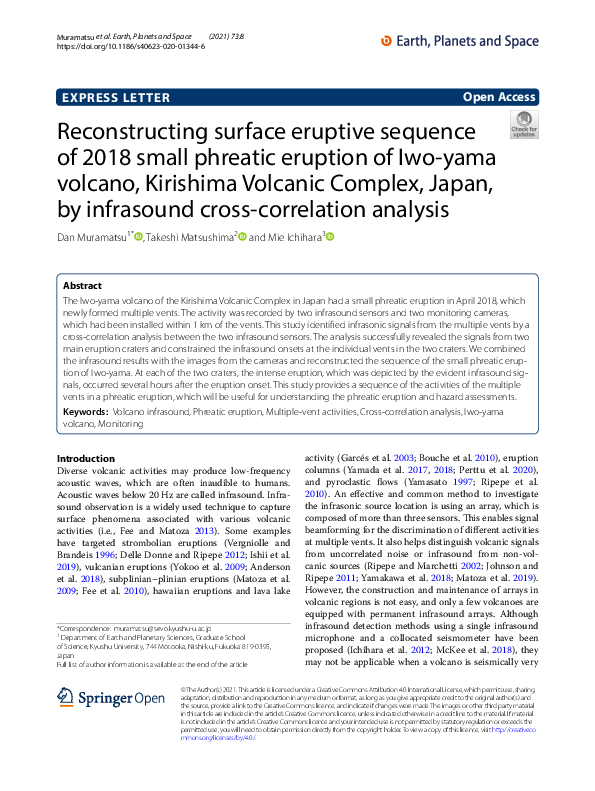(PDF) Reconstructing surface eruptive sequence of 2018 small phreatic eruption of Iwo-yama ...