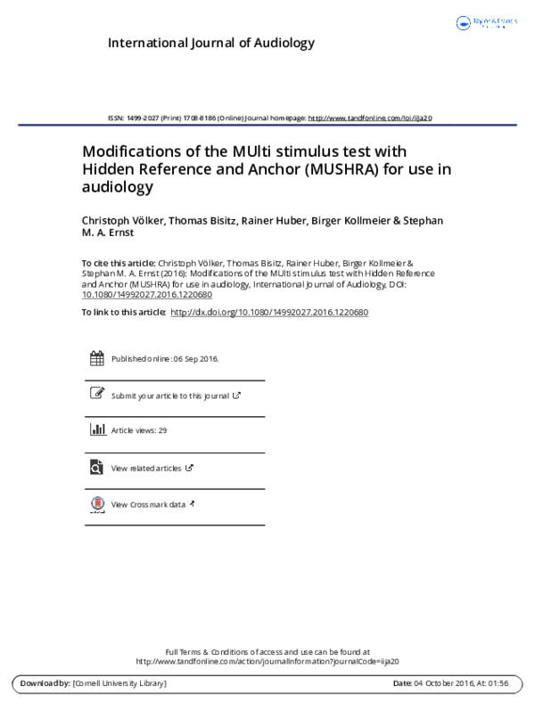 (PDF) Modifications of the MUlti stimulus test with Hidden Reference ...