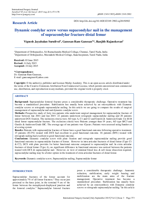 (PDF) Dynamic condylar screw versus supacondylar nail in the management ...