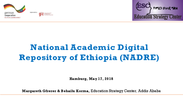 (PDF) National Academic Digital Repository Of Ethiopia (Nadre)