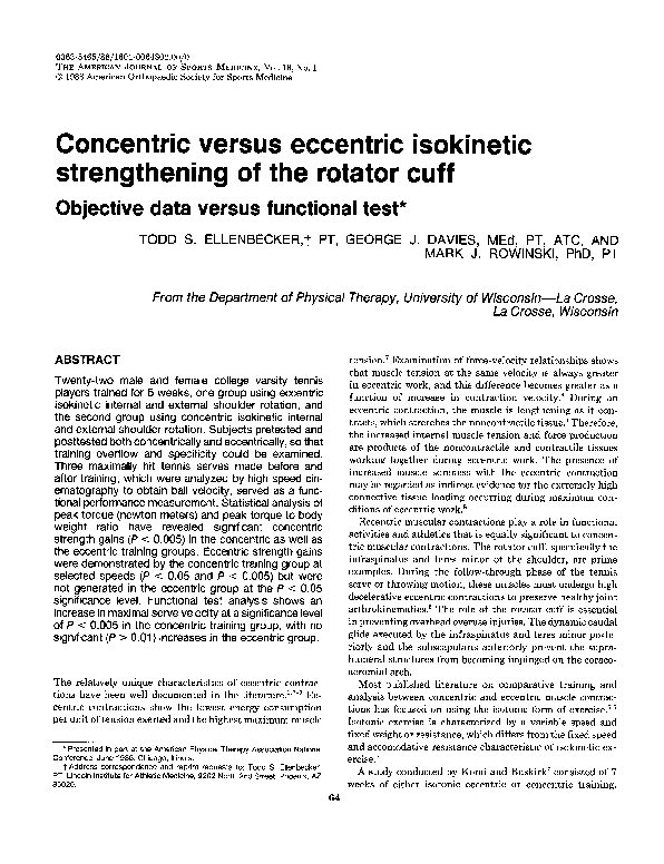 (PDF) Concentric versus eccentric isokinetic strengthening of the ...