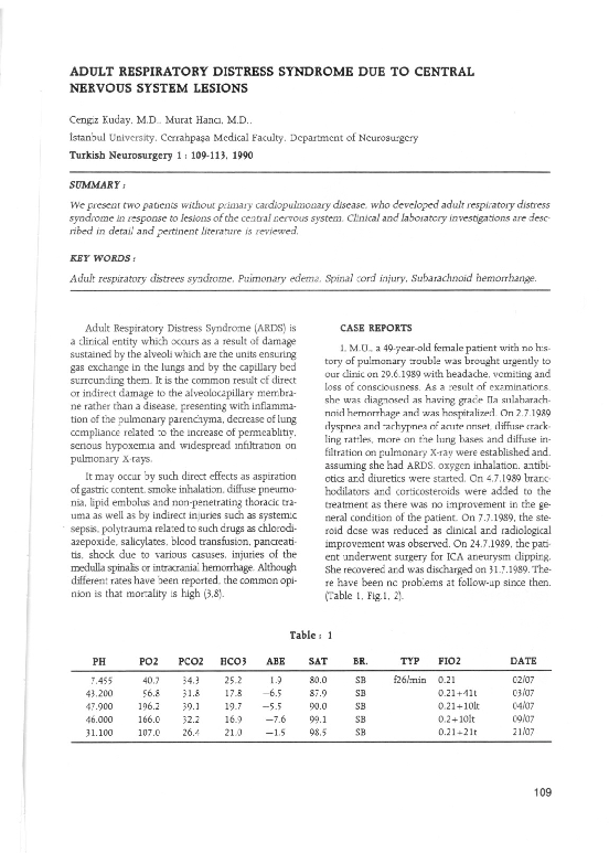 (PDF) Adult respiratory distress syndrome due to central nervous system ...
