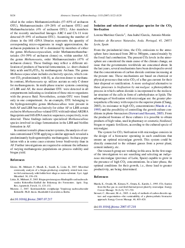 (PDF) Isolation and selection of microalgae species for the CO2 bio-fixation