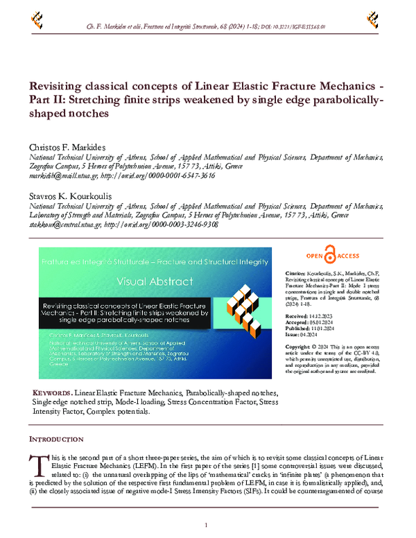 (PDF) Revisiting classical concepts of Linear Elastic Fracture ...