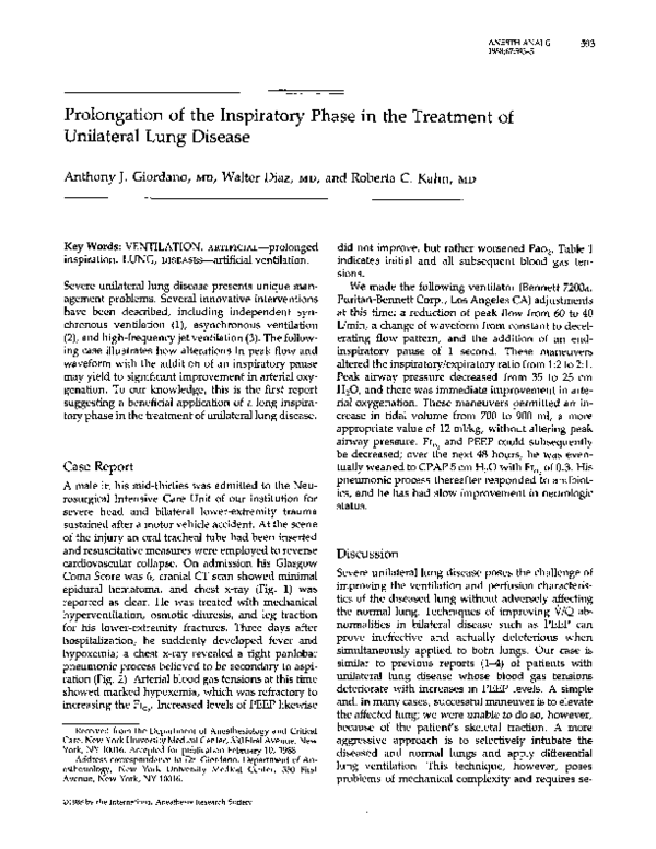 (PDF) Prolongation of the Inspiratory Phase in the Treatment of ...