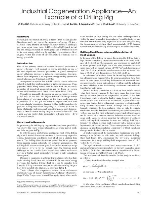 (PDF) Industrial Cogeneration Appliance--An Example of a Drilling Rig