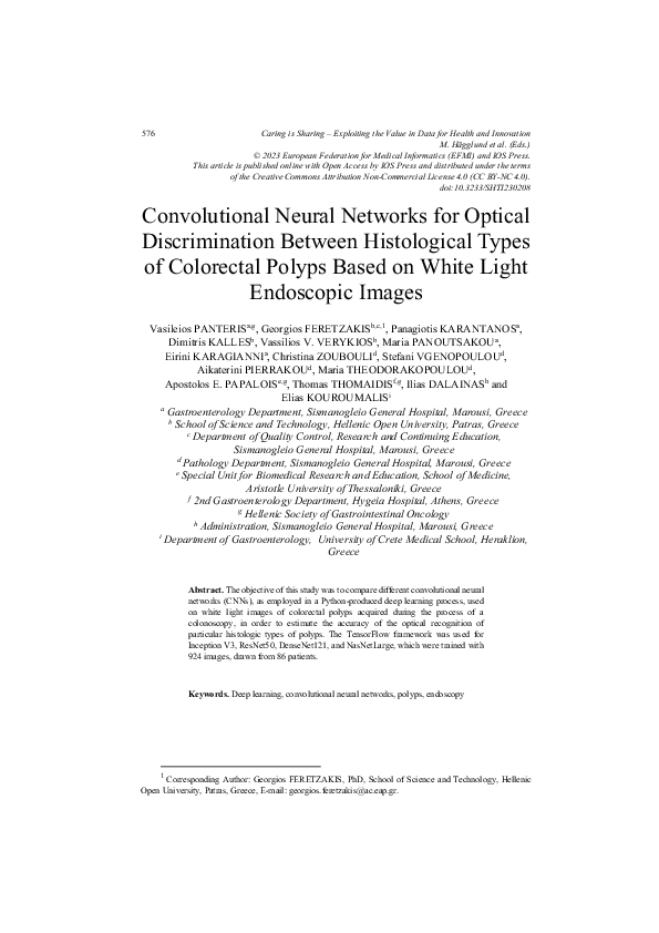 (PDF) Convolutional Neural Networks for Optical Discrimination Between Histological Types of ...