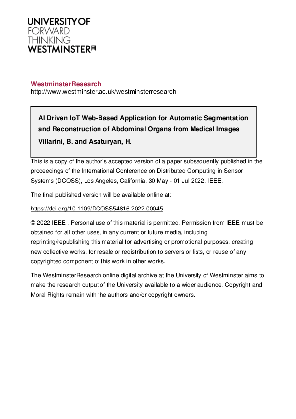 (PDF) AI Driven IoT Web-Based Application for Automatic Segmentation and Reconstruction of ...