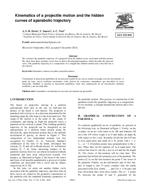 (PDF) Kinematics of a projectile motion and the hidden curves of a ...