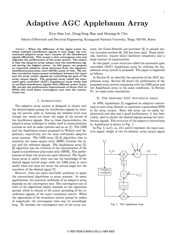(PDF) Adaptive AGC Applebaum array