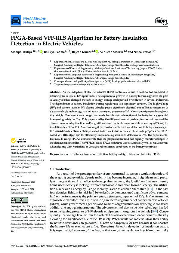 (PDF) FPGA-Based VFF-RLS Algorithm for Battery Insulation Detection in Electric Vehicles