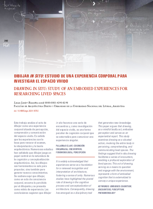 (PDF) DIBUJAR IN SITU: ESTUDIO DE UNA EXPERIENCIA CORPORAL PARA ...
