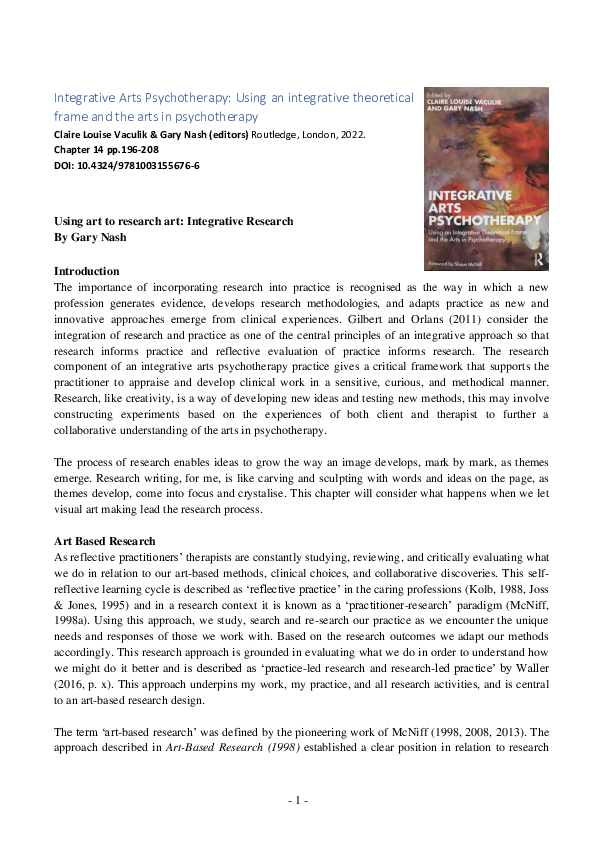 (PDF) Using art to research art: Integrative Research