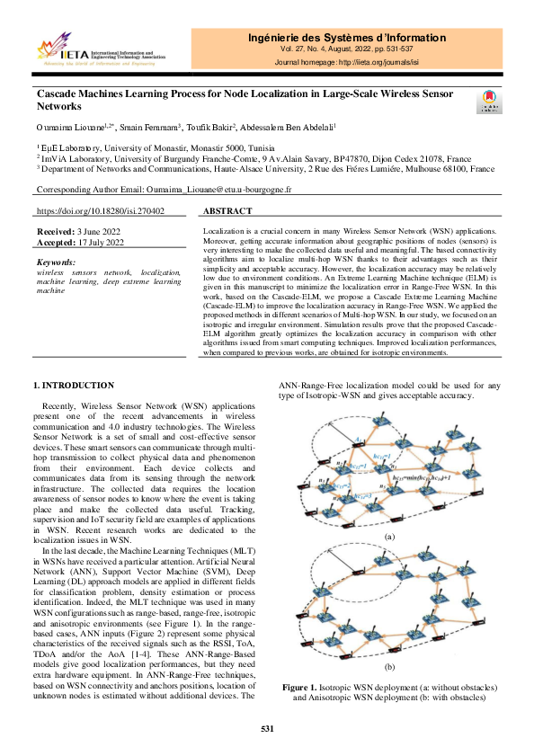 (PDF) Cascade Machines Learning Process for Node Localization in Large-Scale Wireless Sensor ...