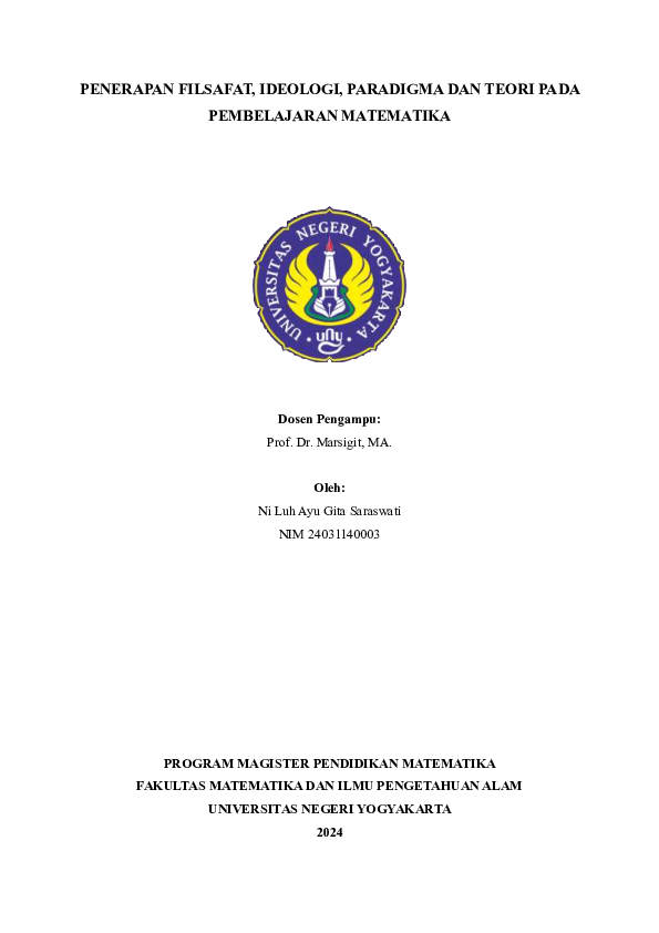 (PDF) PENERAPAN FILSAFAT, IDEOLOGI, PARADIGMA DAN TEORI PADA ...