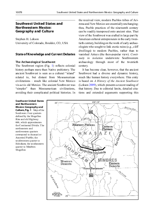 (PDF) Southwest United States and Northwestern Mexico: Geography and ...