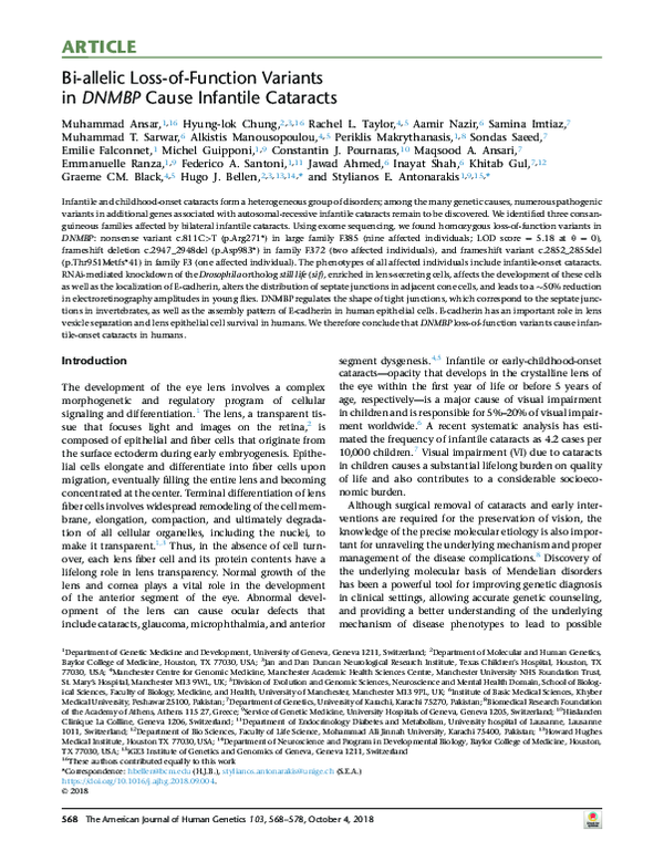 (PDF) Bi-allelic Loss-of-Function Variants in DNMBP Cause Infantile ...