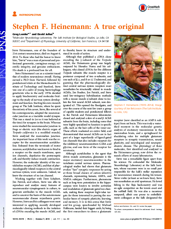 (PDF) Stephen F. Heinemann: A true original