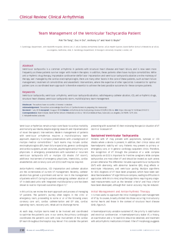 (PDF) Team Management of the Ventricular Tachycardia Patient | Noel Boyle - Academia.edu