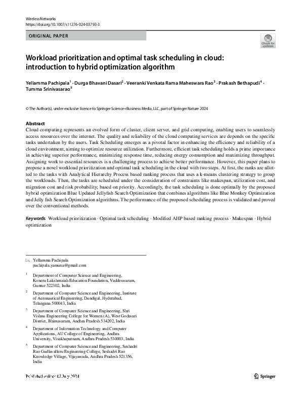 Pdf Workload Prioritization And Optimal Task Scheduling In Cloud Introduction To Hybrid