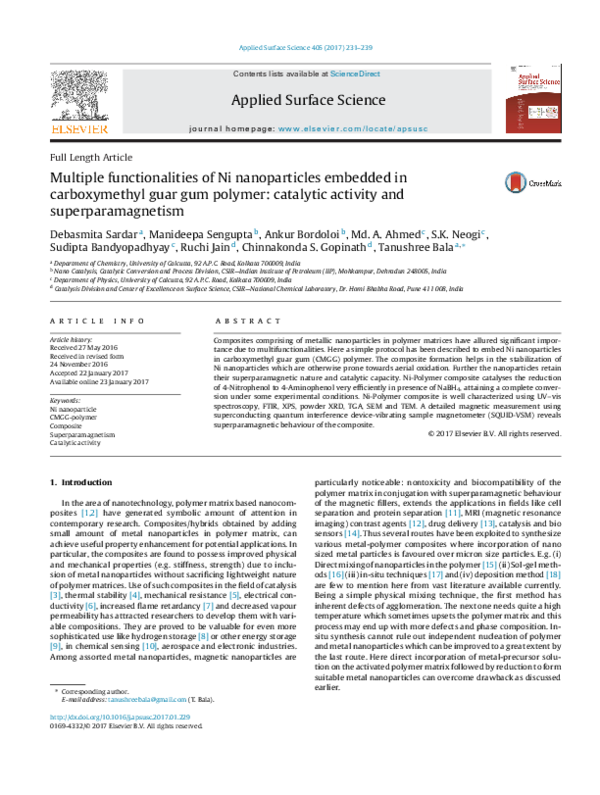 (PDF) Multiple functionalities of Ni nanoparticles embedded in ...