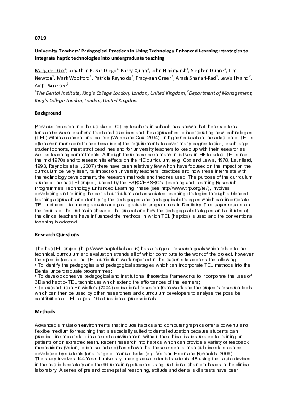 (PDF) University Teachers' Pedagogical Practices in Using Technology ...