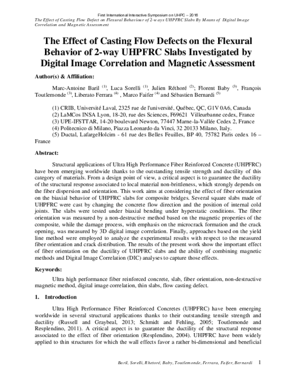 (PDF) The Effect of Casting Flow Defects on the Flexural Behavior of 2 ...