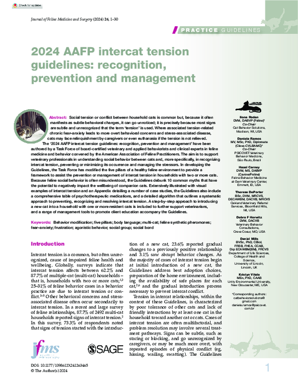 (PDF) 2024 AAFP intercat tension guidelines: recognition, prevention ...