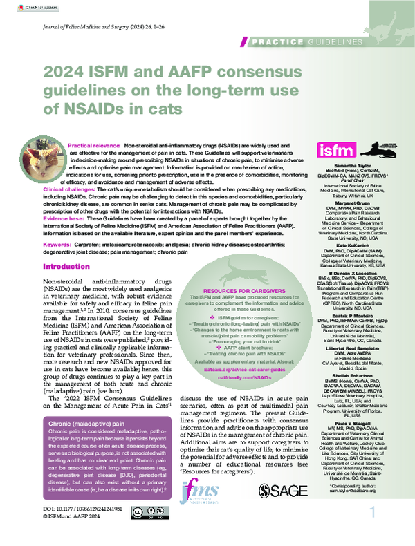 (PDF) 2024 ISFM and AAFP consensus guidelines on the long-term use of ...
