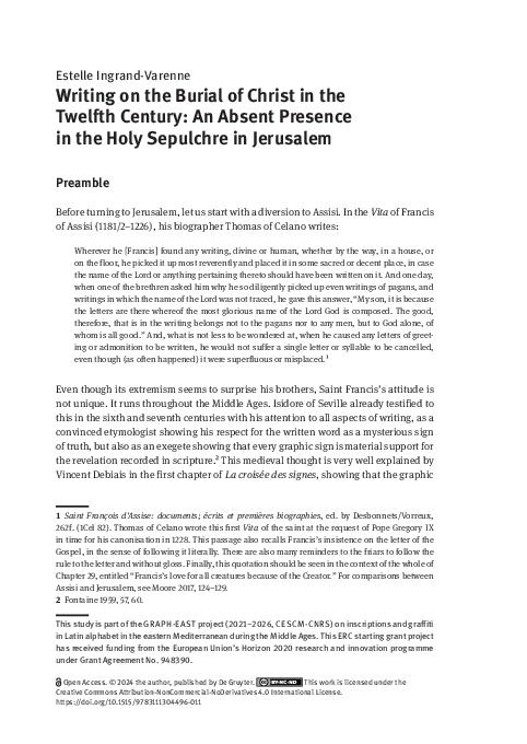(PDF) Writing on the Burial of Christ in the Twelfth Century: An Absent ...