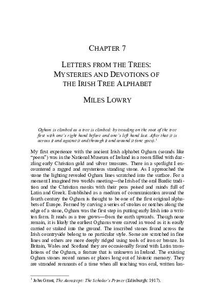 (PDF) LETTERS FROM THE TREES: MYSTERIES AND DEVOTIONS OF THE IRISH TREE ...