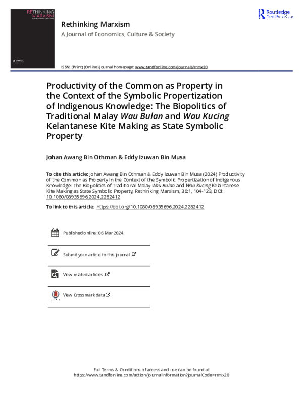 (PDF) Productivity of the Common as Property in the Context of the ...