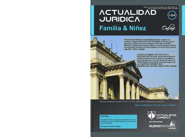 (PDF) Cuantificacion de la obligacion alimentaria de los abuelos Actualidad Jca