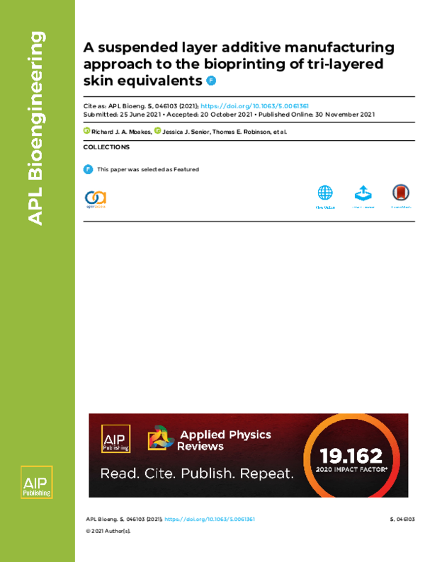 (PDF) A suspended layer additive manufacturing approach to the ...