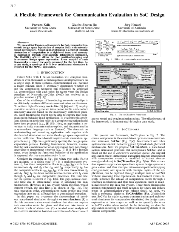 (PDF) A flexible framework for communication evaluation in SoC design