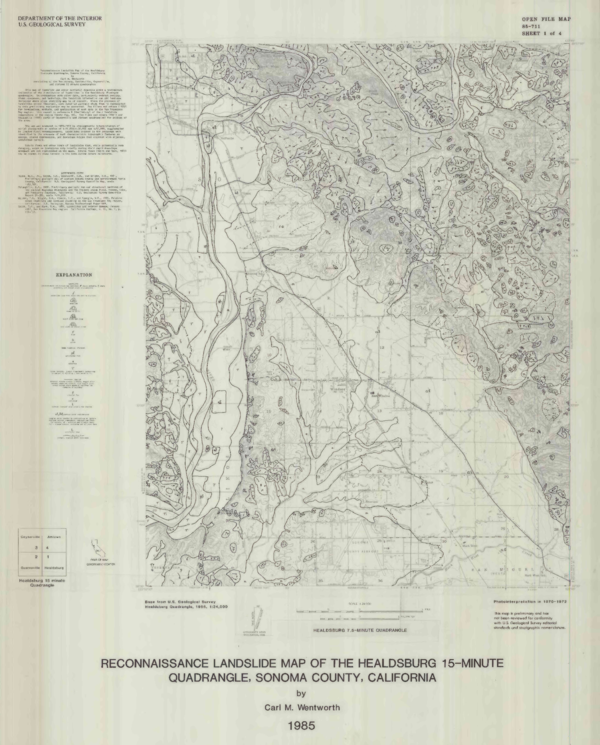 (PDF) Reconnaissance landslide map of the Healdsburg 15-minute ...