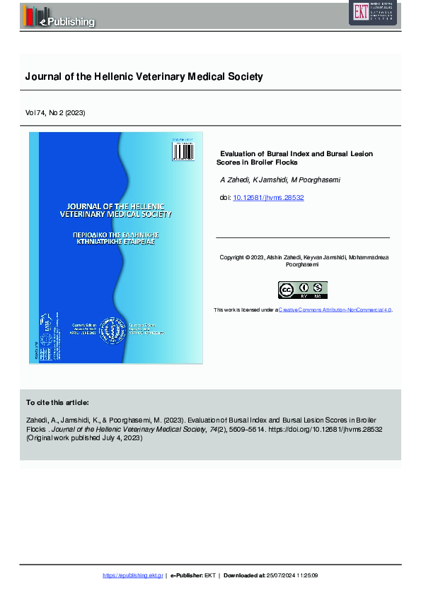 (PDF) Evaluation of Bursal Index and Bursal Lesion Scores in Broiler Flocks