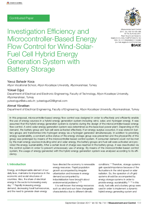 (PDF) Investigation Efficiency and Microcontroller-Based Energy Flow ...