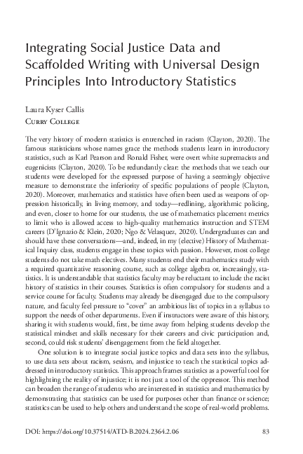 (PDF) Integrating Social Justice Data and Scaffolded Writing with ...