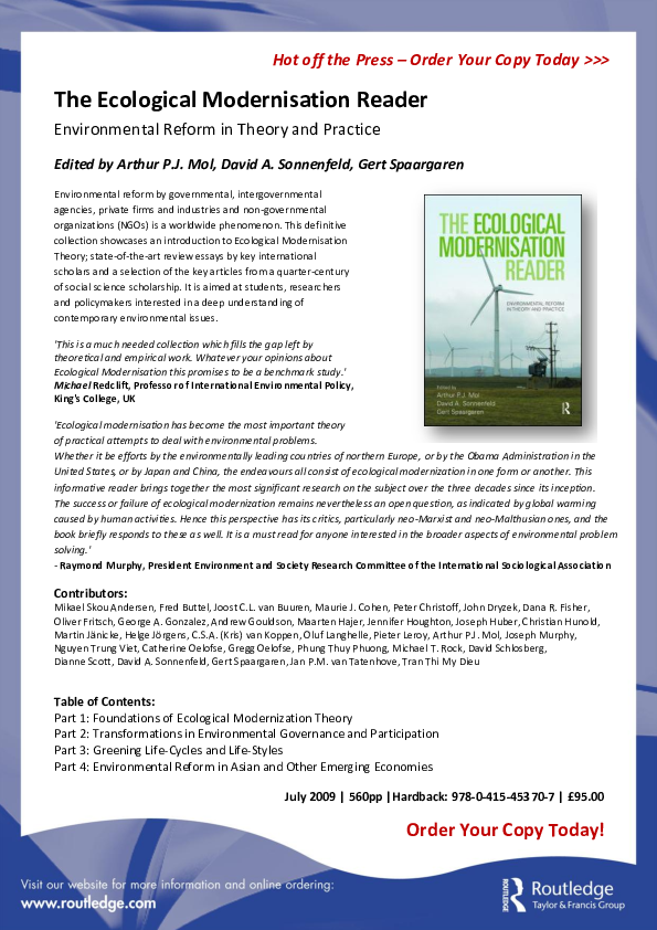 (PDF) The Ecological Modernisation Reader
