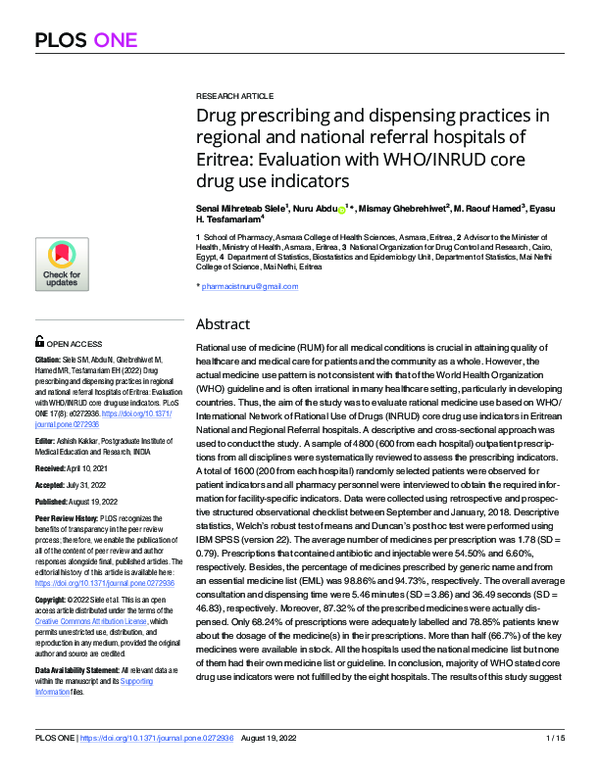 (PDF) Drug prescribing and dispensing practices in regional and ...